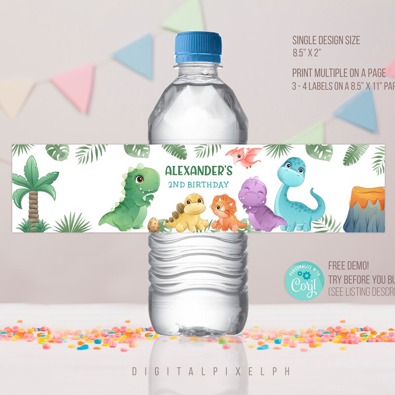 Dinosaur Labels - Etsy