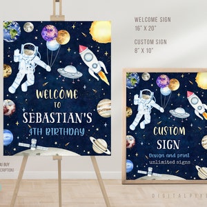 Editable Outer Space Welcome Sign Template Outer Space Custom - Etsy