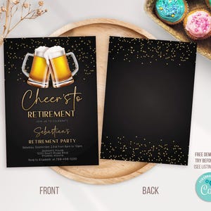 Editable Beer Retirement Invitation Template, Beer Retirement ...