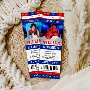 Boxing Birthday Ticket Invitation, Editable Template (digital Download ...