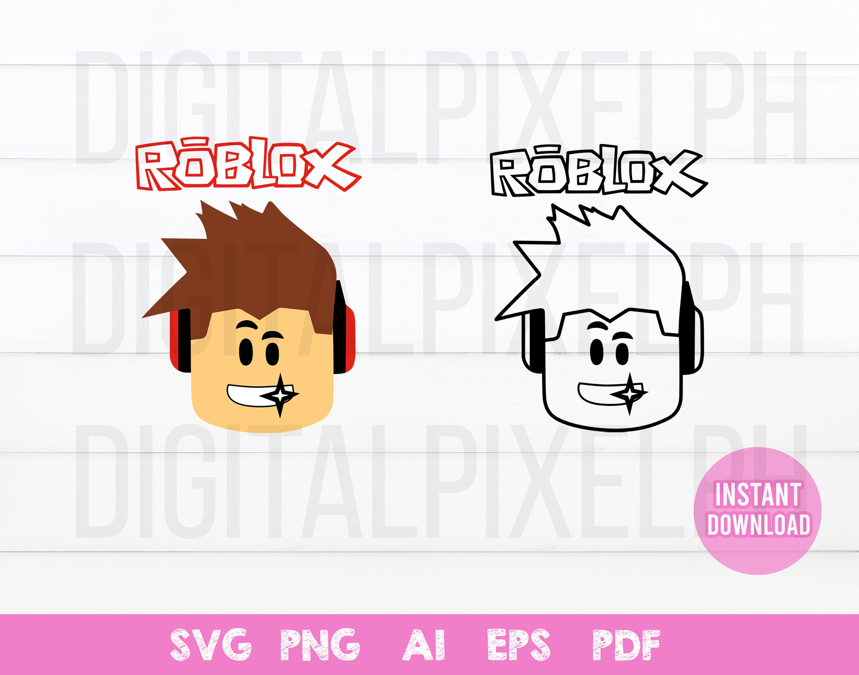 Roblox face SVG Roblox SVG Roblox Clipart eps ai svg | Etsy