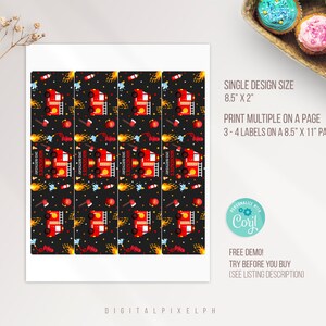 Editable Fire Truck Water Bottle Label Fire Truck Label - Etsy