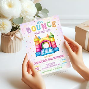 Editable Bounce House Birthday Invitation Template (digital) - Etsy