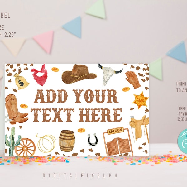 Western Food Label - Etsy