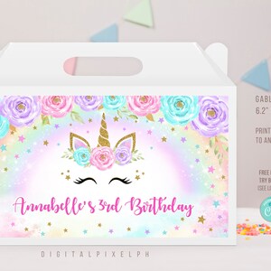 Editable Unicorn Capri Sun Labels, Unicorn Juice Labels, Unicorn Gable ...