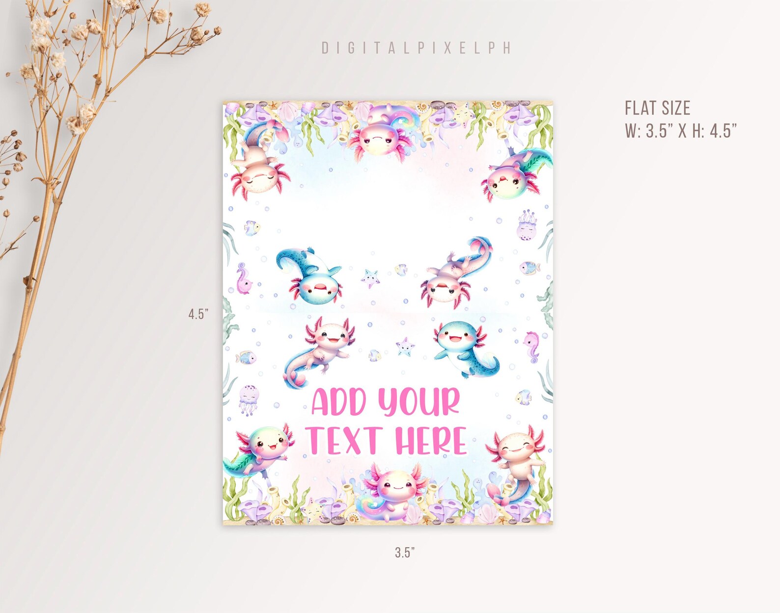 Editable Axolotl Food Label, Axolotl Food Tent Cards, Axolotl Food Tent ...