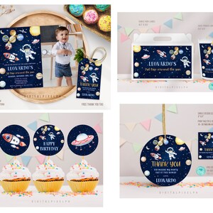 Editable Outer Space Birthday Invitation Bundle Template, Outer Space ...