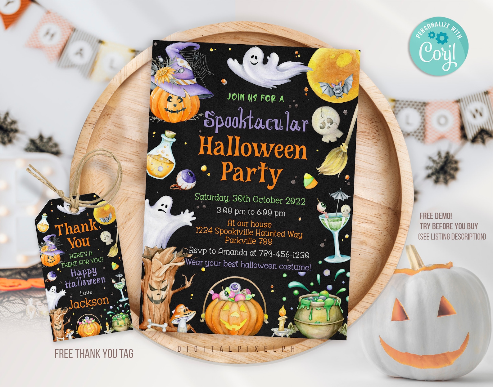 Editable Spooktacular Halloween Party Invitation (digital Download) - Etsy