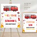 Editable Fire Truck Welcome Sign Template, Fire Truck Birthday Custom ...
