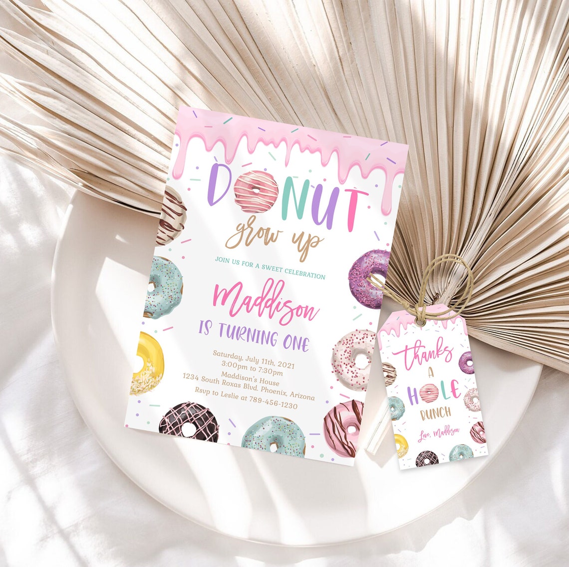 Donut Birthday Invitation Donut Birthday Invite Donut Party - Etsy