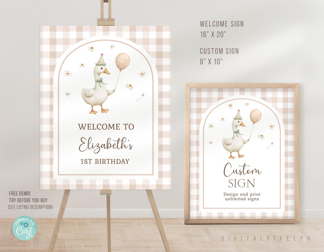 Editable Silly Goose Welcome Sign Template, Silly Goose Custom Sign ...