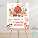 Editable Farm Birthday Welcome Sign Template, Farm Birthday Custom Sign ...