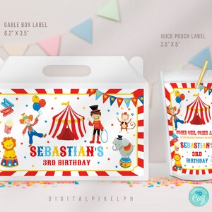 Editable Circus Birthday Invitation Bundle Template, Circus Welcome ...