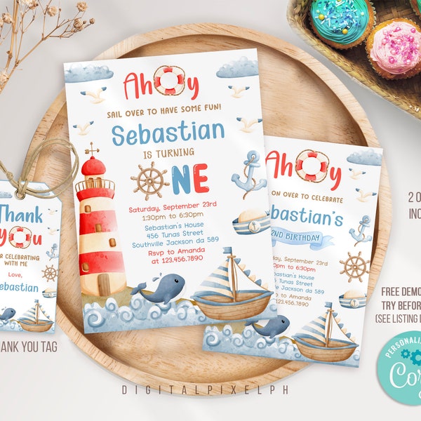Nautical Invitation - Etsy