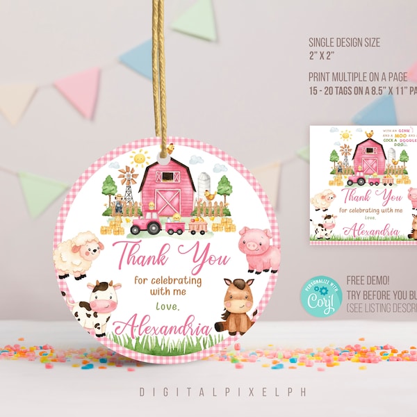 Farm Thank You Sticker - Etsy