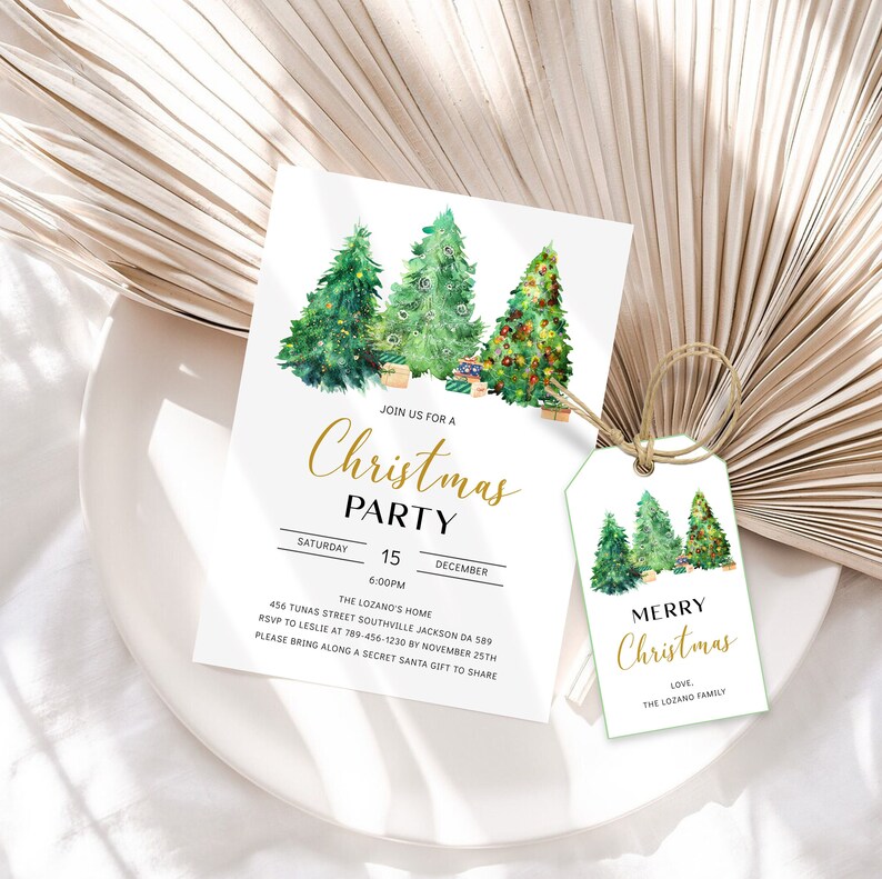 Editable Christmas Party Invitation Christmas Party Invite - Etsy