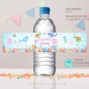 Editable Under the Sea Birthday Invitation Bundle Template, Under the ...