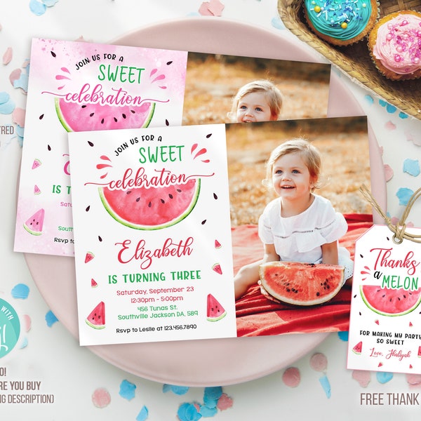 Watermelon Invitation - Etsy