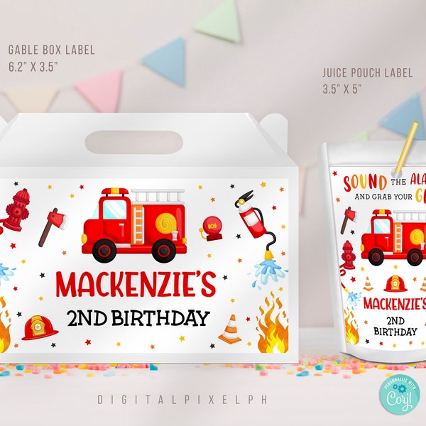 Fire Truck Favors - Etsy