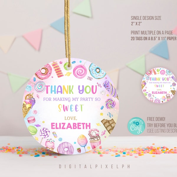 Candy Favor Tag - Etsy