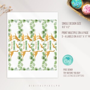 Editable Dinosaur Water Bottle Label, Dinosaur Label, Dinosaur Water ...