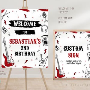 Editable Born Two Rock Welcome Sign Template, Born Two Rock Custom Sign ...