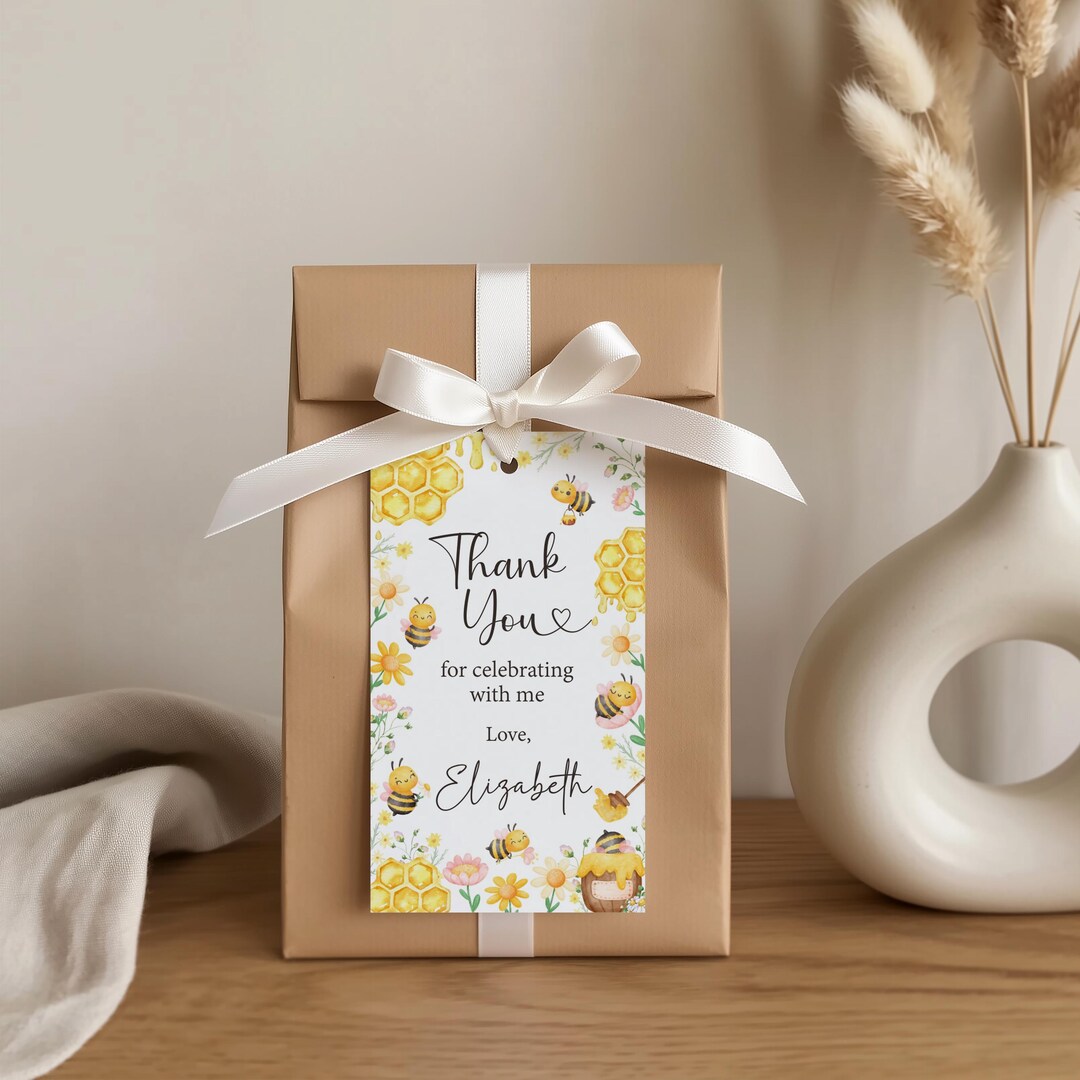 Honey Bee Thank You Tags, Bee Favor Tags (digital Download) - Etsy