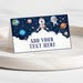 Editable Space Food Labels Galaxy Birthday Food Cards Tent Card ...