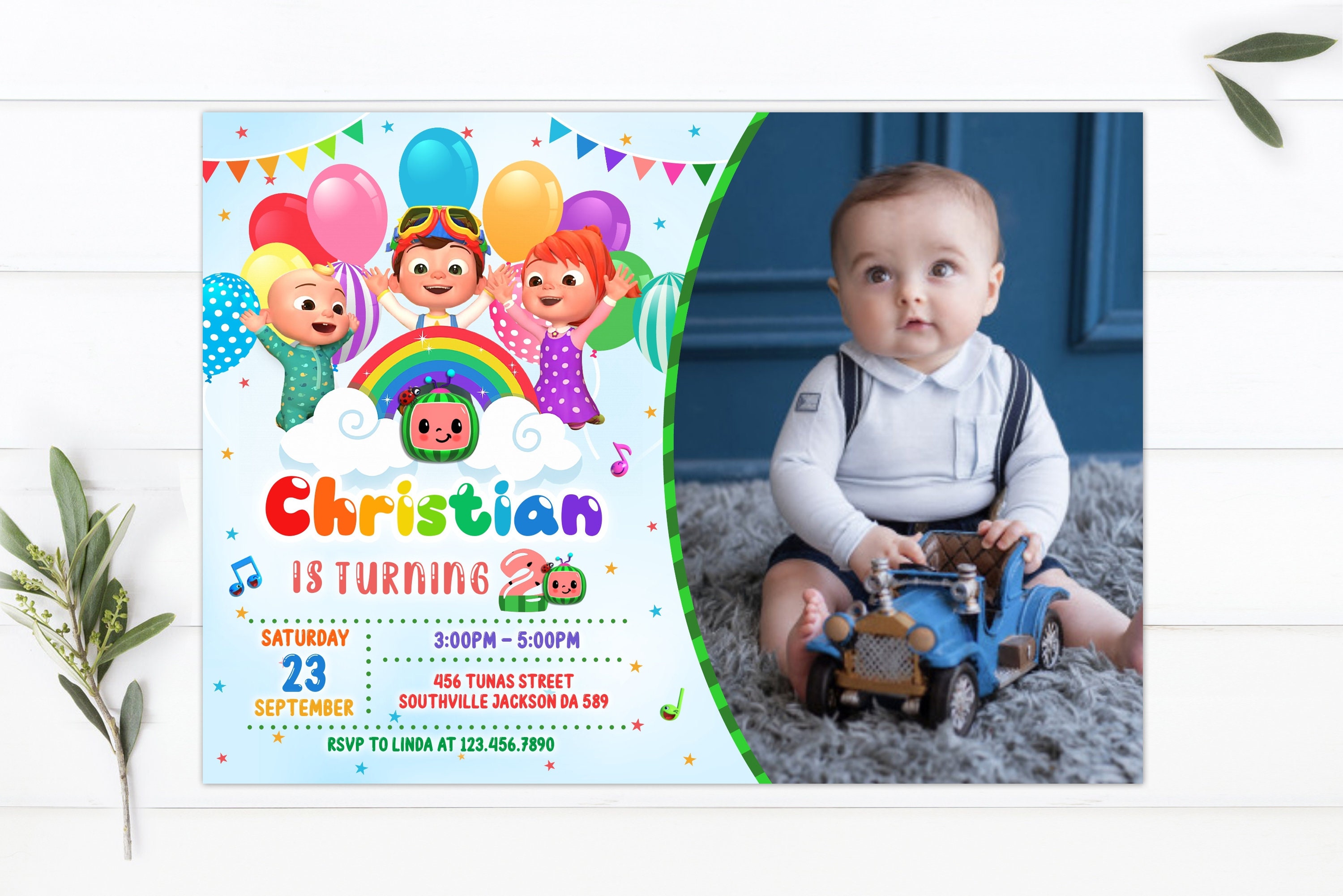 Blank Cocomelon Invitation Template Free free Printable Ibrarisand