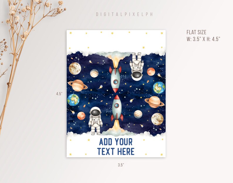 Editable Outer Space Food Labels, Birthday Party Tent Cards (digital ...