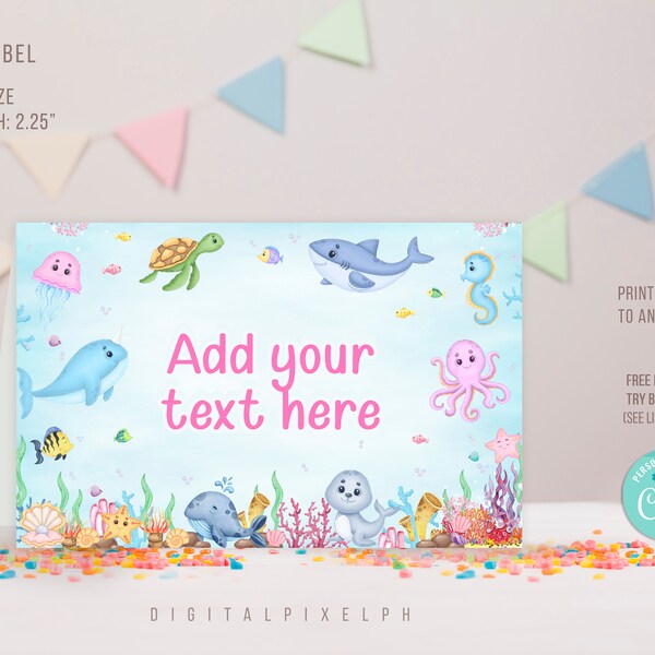 Under the Sea Food Labels - Etsy