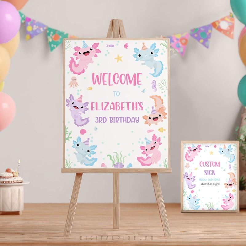 Axolotl Welcome Sign - Etsy