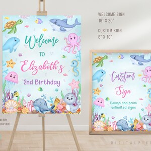Editable Under the Sea Birthday Invitation Bundle Template, Under the ...