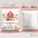 Editable Fire Truck Water Bottle Label, Fire Truck Label, Fireman ...