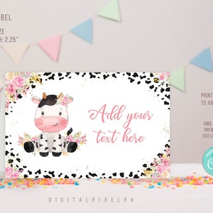 Editable Holy Cow Birthday Invitation Bundle Template, Holy Cow Welcome ...