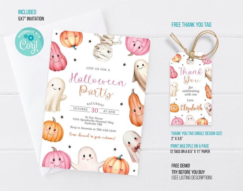 Editable Halloween Party Invitation Template (digital Download) - Etsy