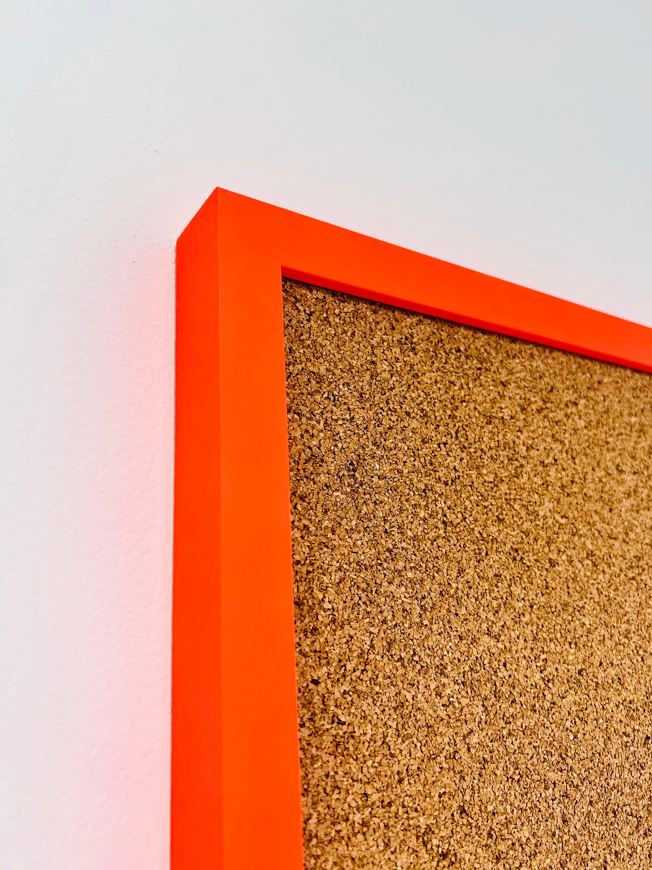 Neon Orange Framed Cork Pin Board | Solid Wood Frame | Thick Cork | Pin ...