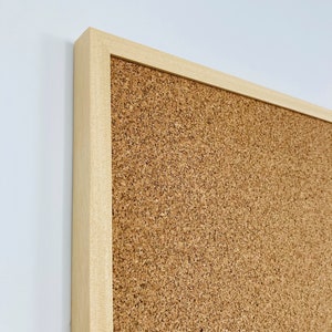 Extra Large Framed Cork Board - Black Solid Wood Frame | 8mm Thick Cork ...