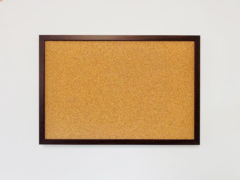 Oak Finish Framed Cork Pin Board | Solid Wood Frame | Thick Cork | Pin ...