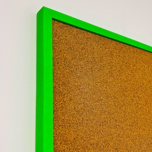 Neon Orange Framed Cork Pin Board | Solid Wood Frame | Thick Cork | Pin ...