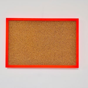 Neon Orange Framed Cork Pin Board | Solid Wood Frame | Thick Cork | Pin ...