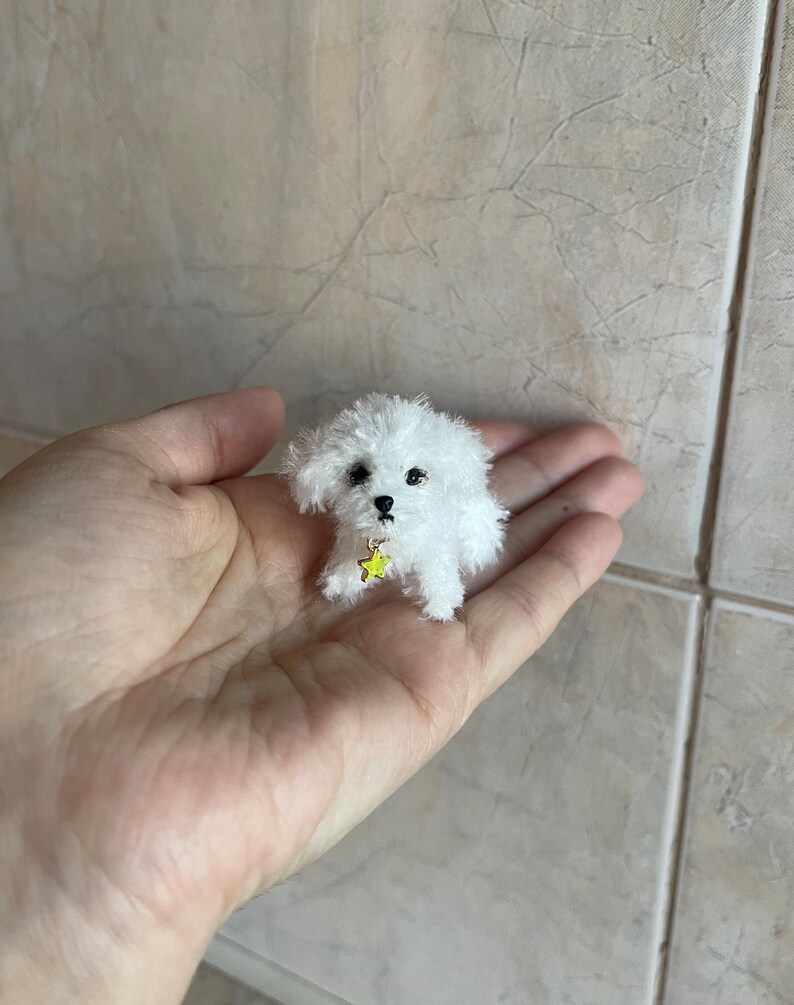 Miniature Maltese Dog Bichon Frize Puppy Lap-dog Mini Toy Ooak - Etsy