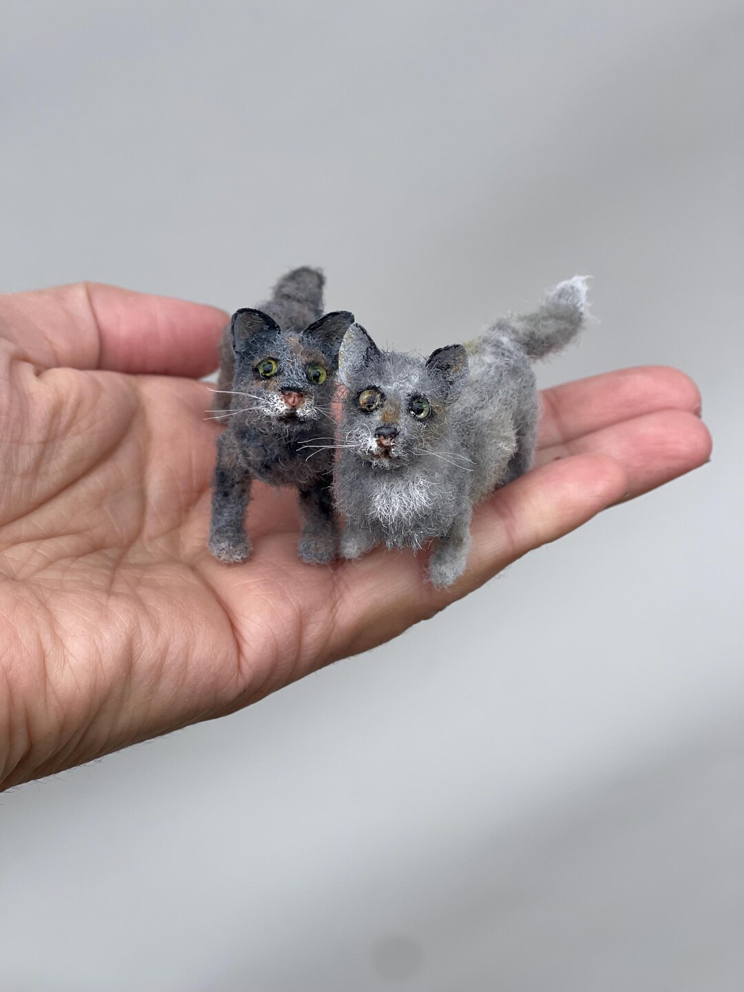 Custom Mini Cat Replica Handmade Cat Sculpture Life Look Figurine ...