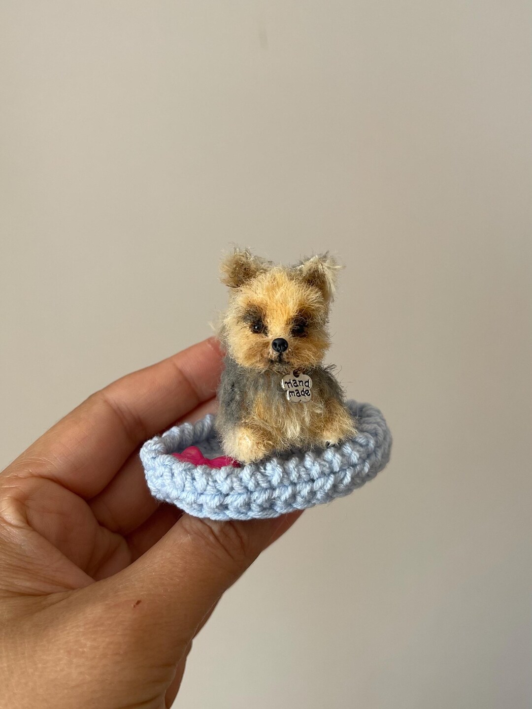 Miniature Yorkshire Terrier Felt Dog Realistic York Mini Sculpture Cute ...