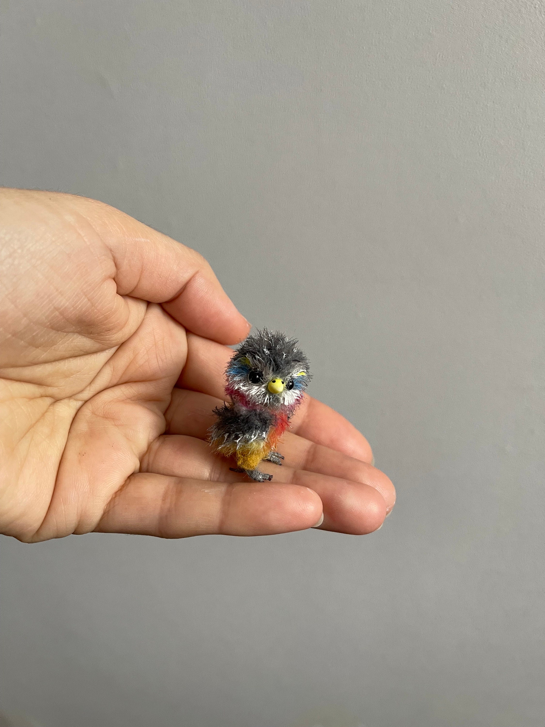 Micro Owl Miniature Owl Ooak Realistic Bird Collectible Toy - Etsy