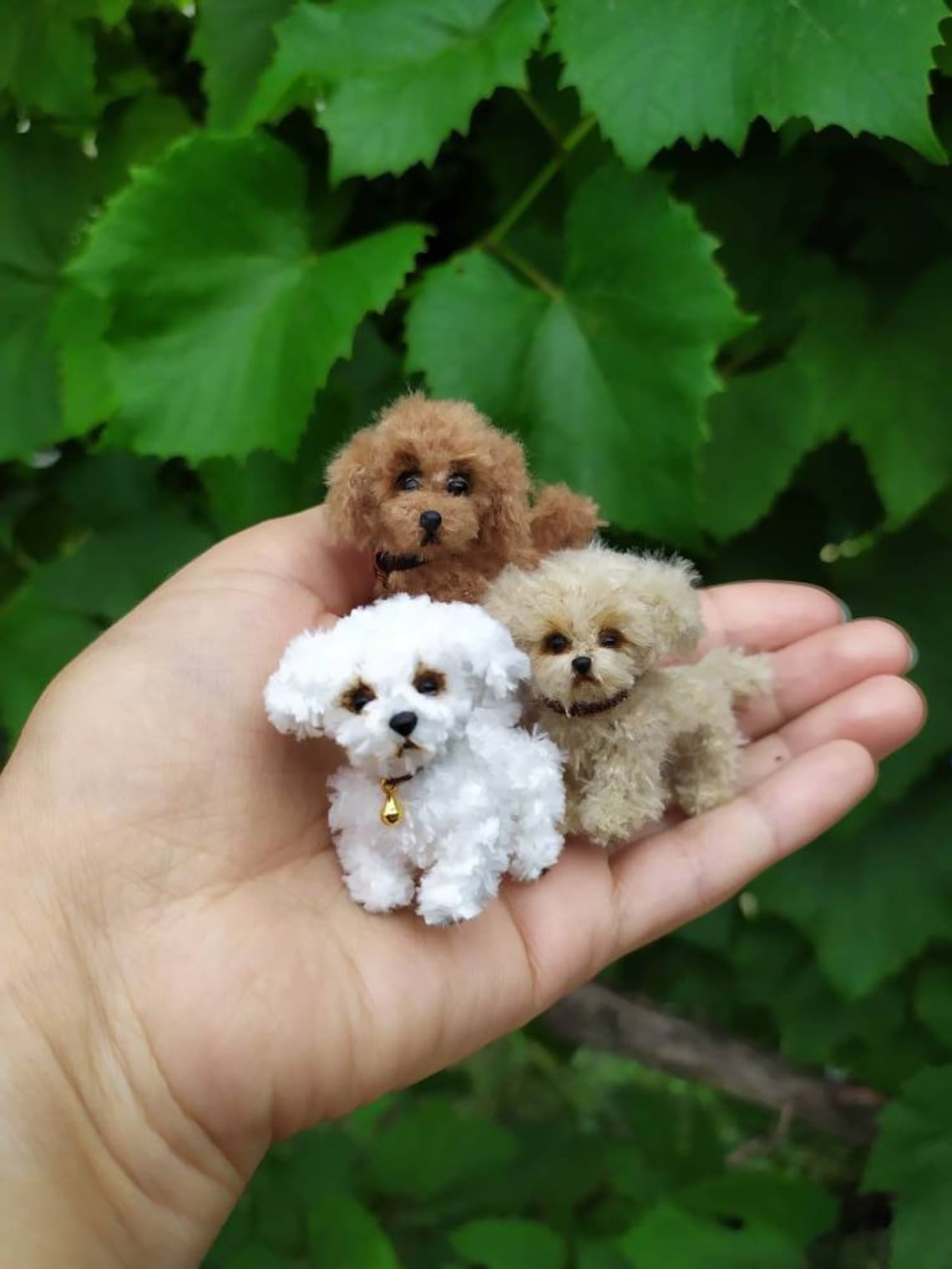 Miniature Realistic Dog Set Maltese Maltipoo Poodle Cavapoo Puppy Ooak ...