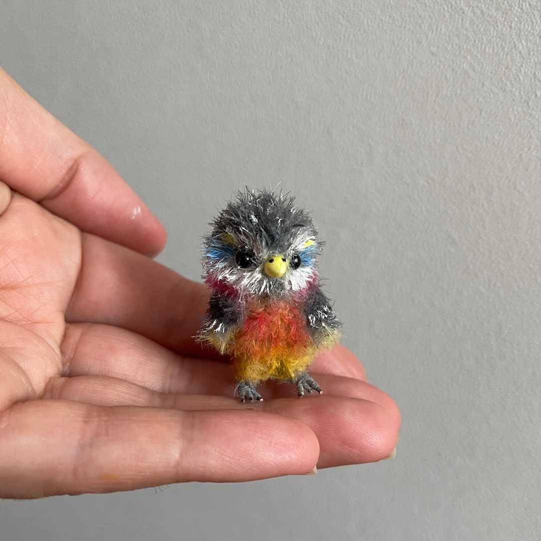 Micro Owl Miniature Owl Ooak Realistic Bird Collectible Toy - Etsy