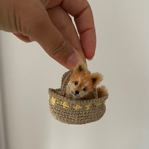 Miniature Dog Realistic Pomeranian Spitz Puppy in the Bag York Terrier ...