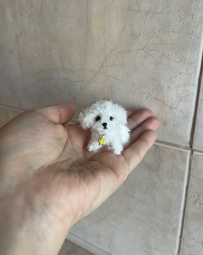 Miniature Maltese Dog Bichon Frize Puppy Lap-dog Mini Toy Ooak - Etsy