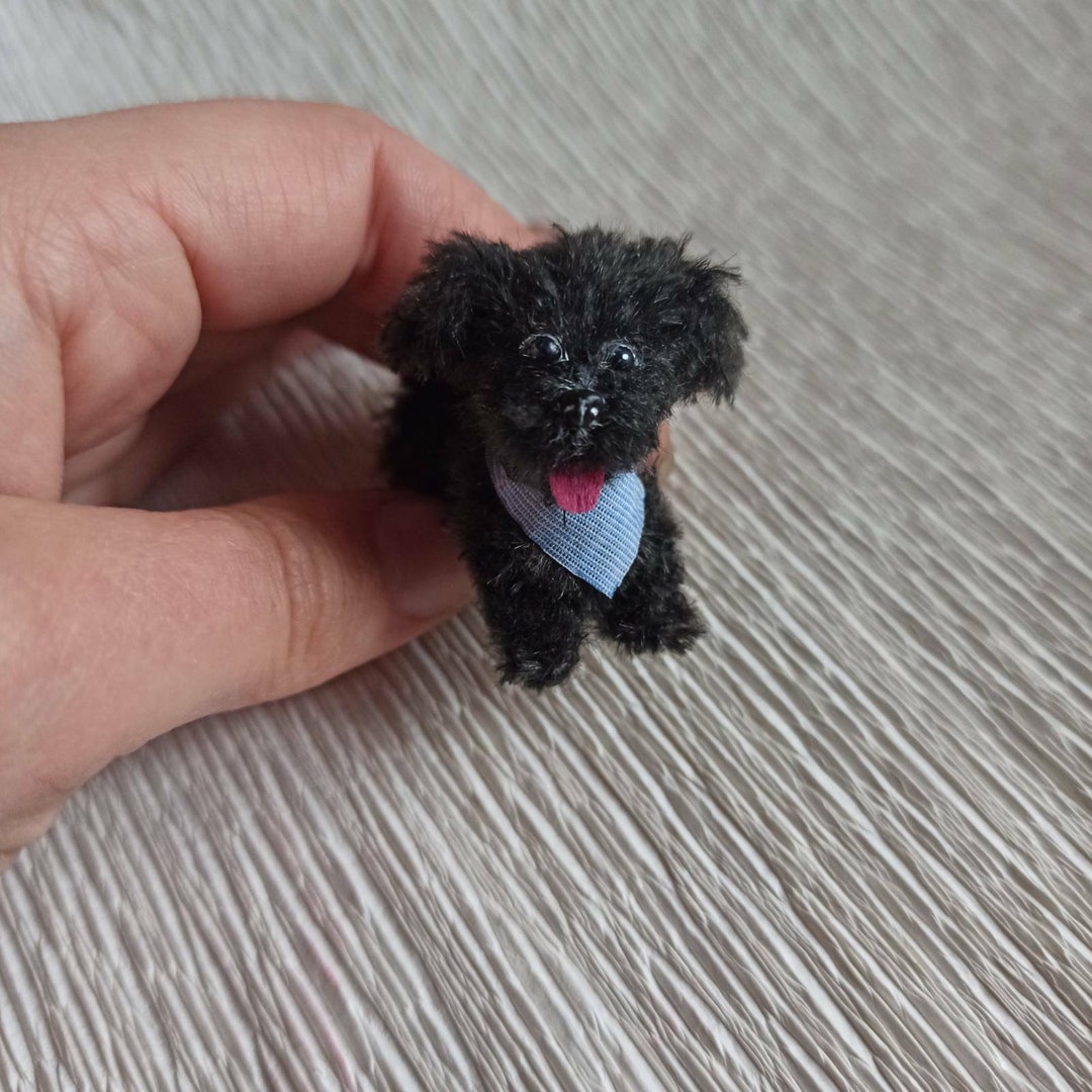 Miniature Ooak Terrier Black Mini Dog Plush Tiny Puppy 1 to 6 Scales ...